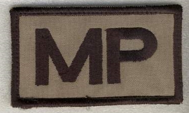 An example of a MP patch worn on the sleeve instead of a brassard by ...