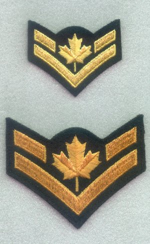 CANADIAN FORCES NCO RANK INSIGNIA